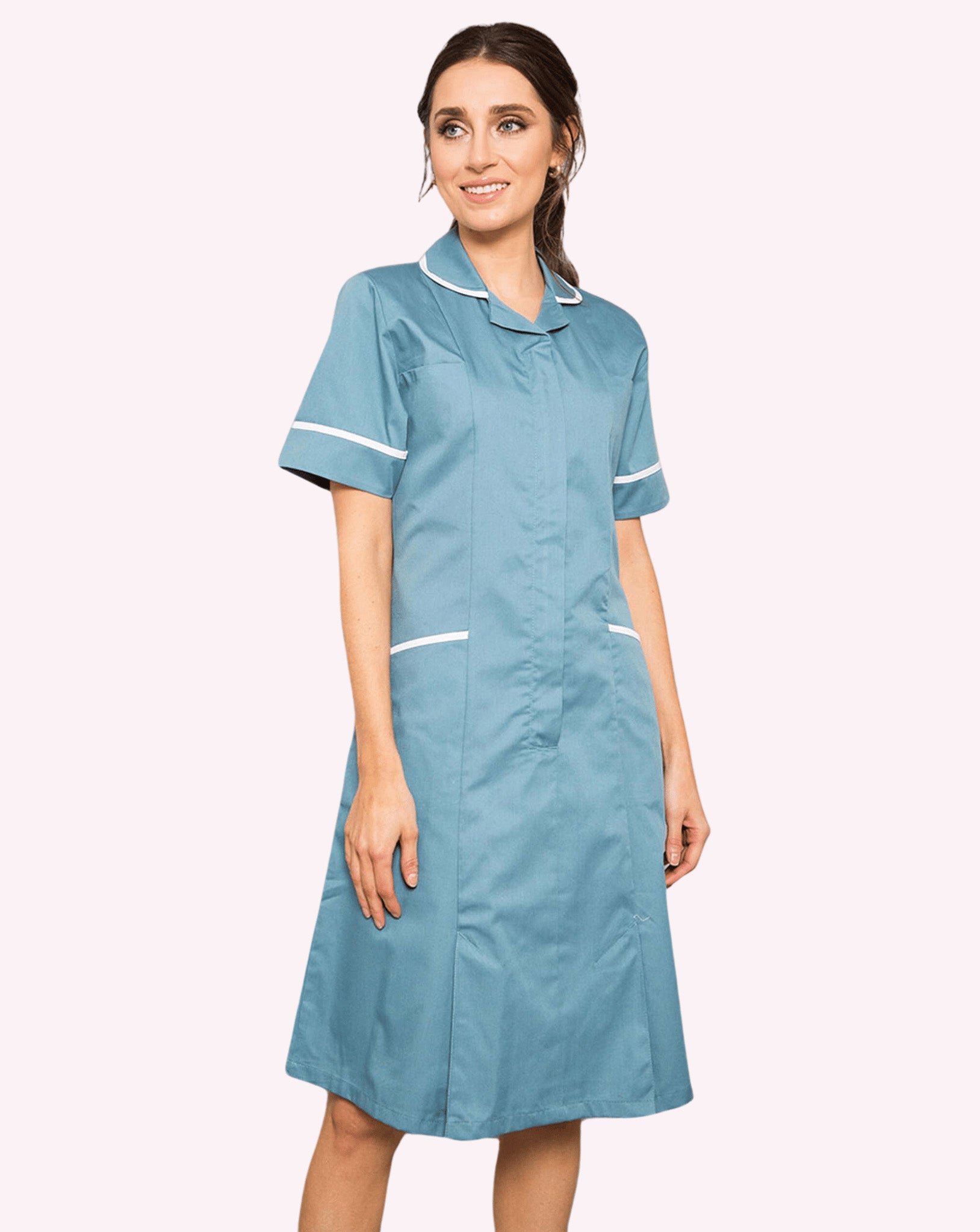 Hartford Women's Classic Healthcare Dress | Teal & White