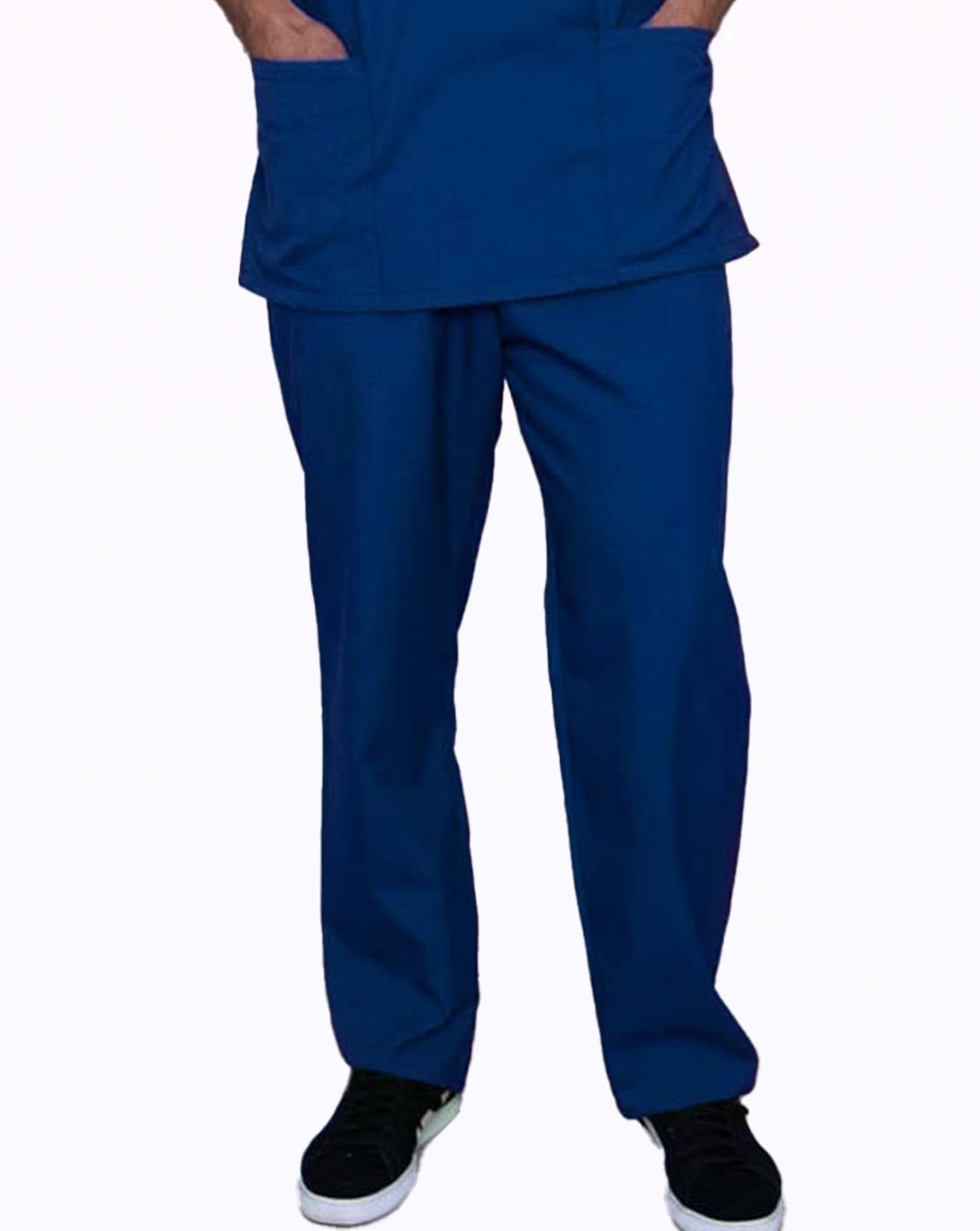 Midnight Blue Unisex Drawstring Scrub Trousers | Personalised Scrubs