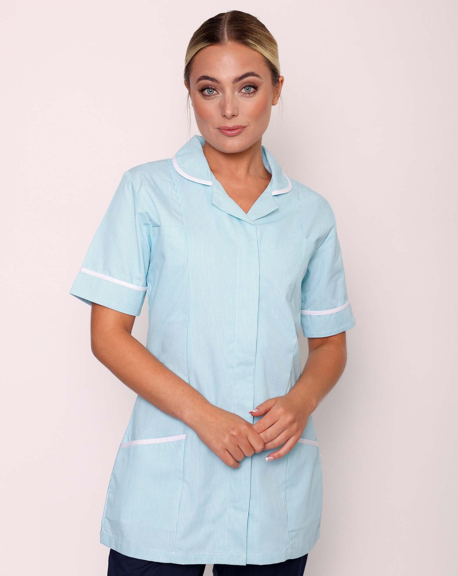 Alcott White with Trim Healthcare Tunic | Uniforms4Healthcare