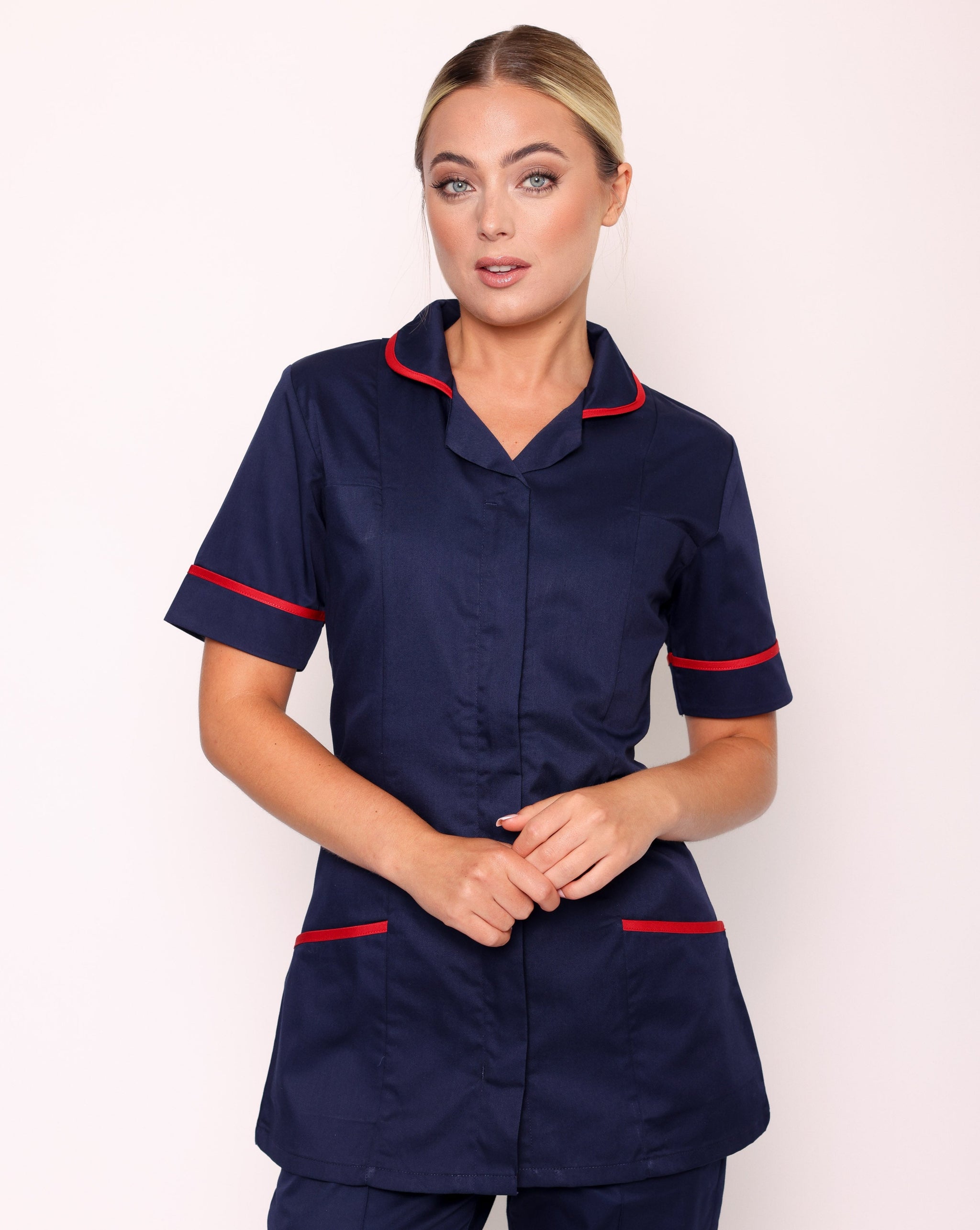 Alcott White with Trim Healthcare Tunic | Uniforms4Healthcare