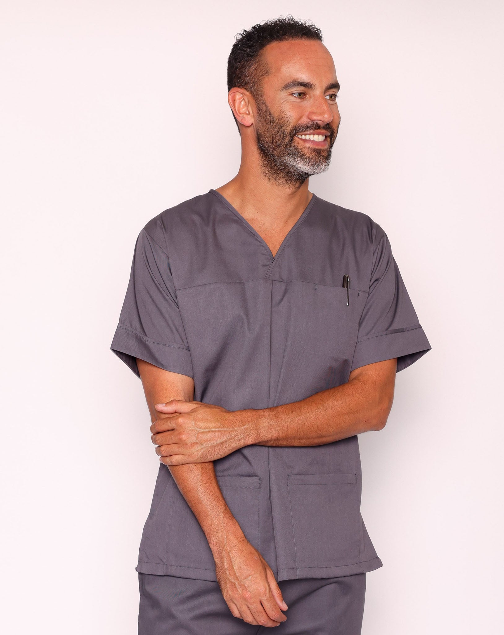 Howser Unisex Smart Scrub Tunic - Storm Grey